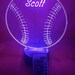 Softball Diamond Ball Sports Night Light up Table Desk Lamp LED ...