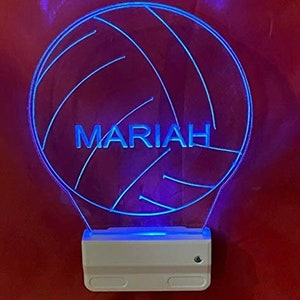 Volleyball Night Light Multi Color Personalized LED Wall | Etsy
