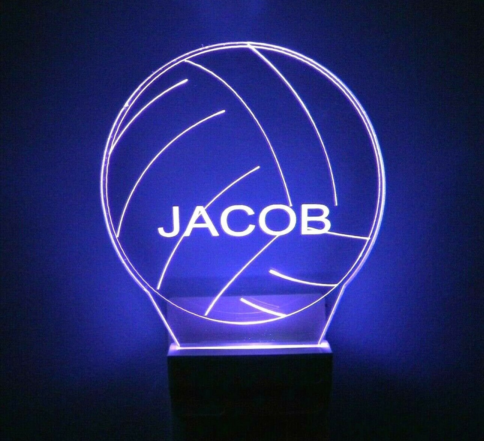 Volleyball Night Light Multi Color Personalized LED Volley Ball Wall ...