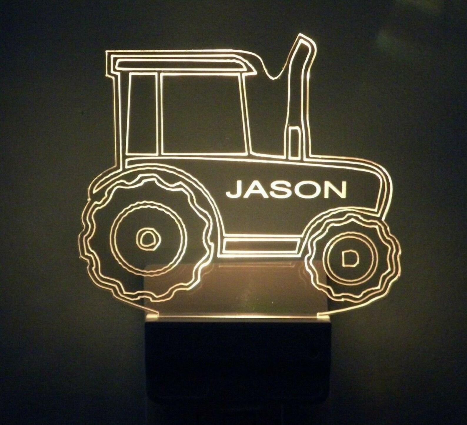 Tractor Night Light Multi Color Personalized LED Wall Plug-in - Etsy