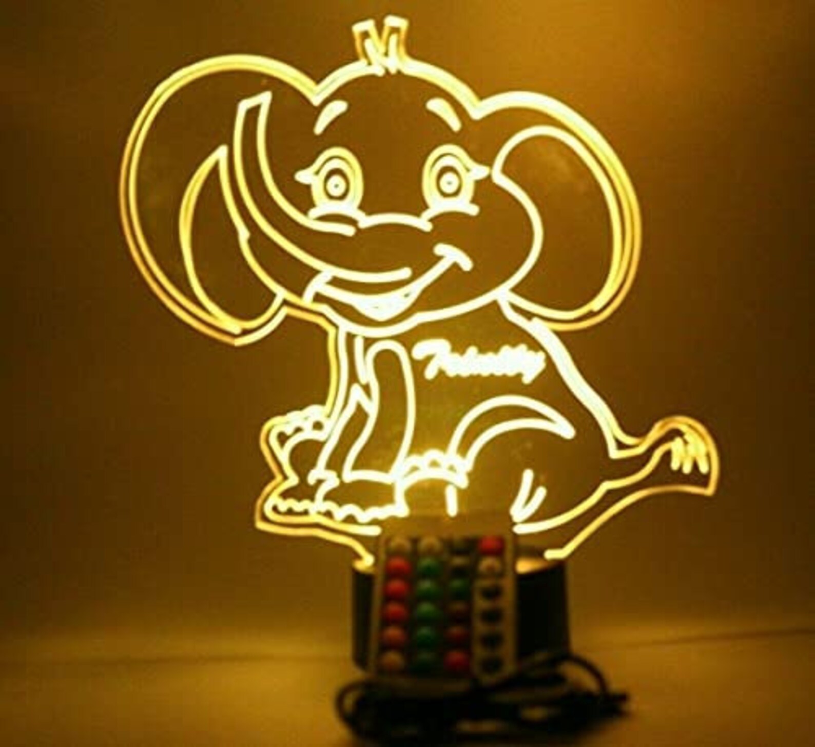 Baby Elephant Animal Night Light Up Table Desk Lamp LED | Etsy
