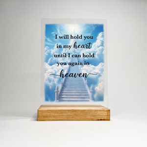 Custom Personalized Wood Stand Plaque in Loving Memory Rest in Peace ...