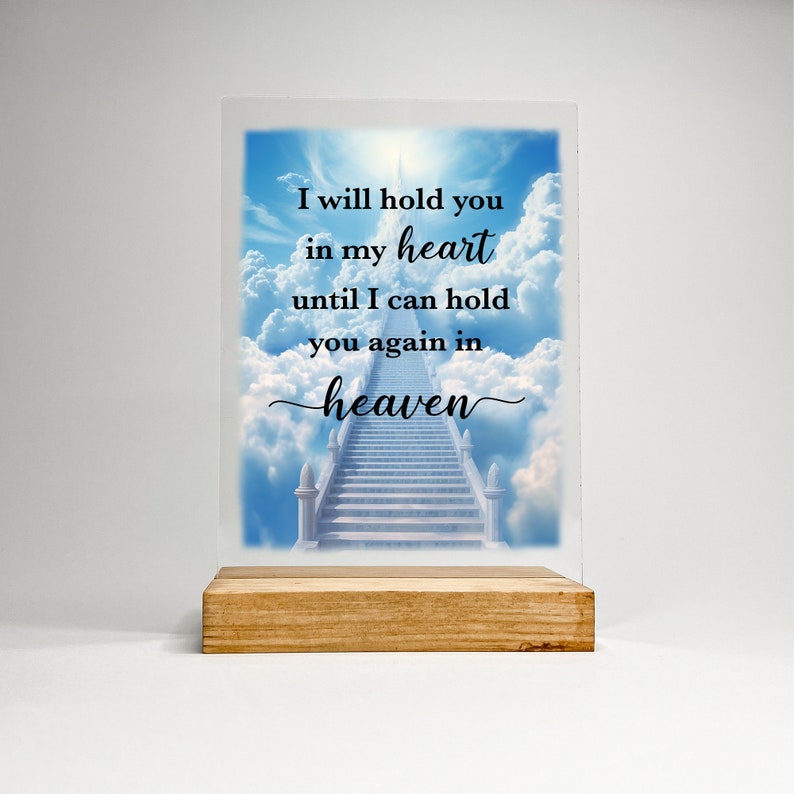 Custom Personalized Wood Stand Plaque in Loving Memory Rest in Peace ...