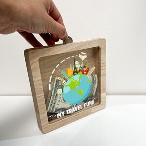 Travel the World Shadow Box Personalized Adventure Memory Box, Wooden ...