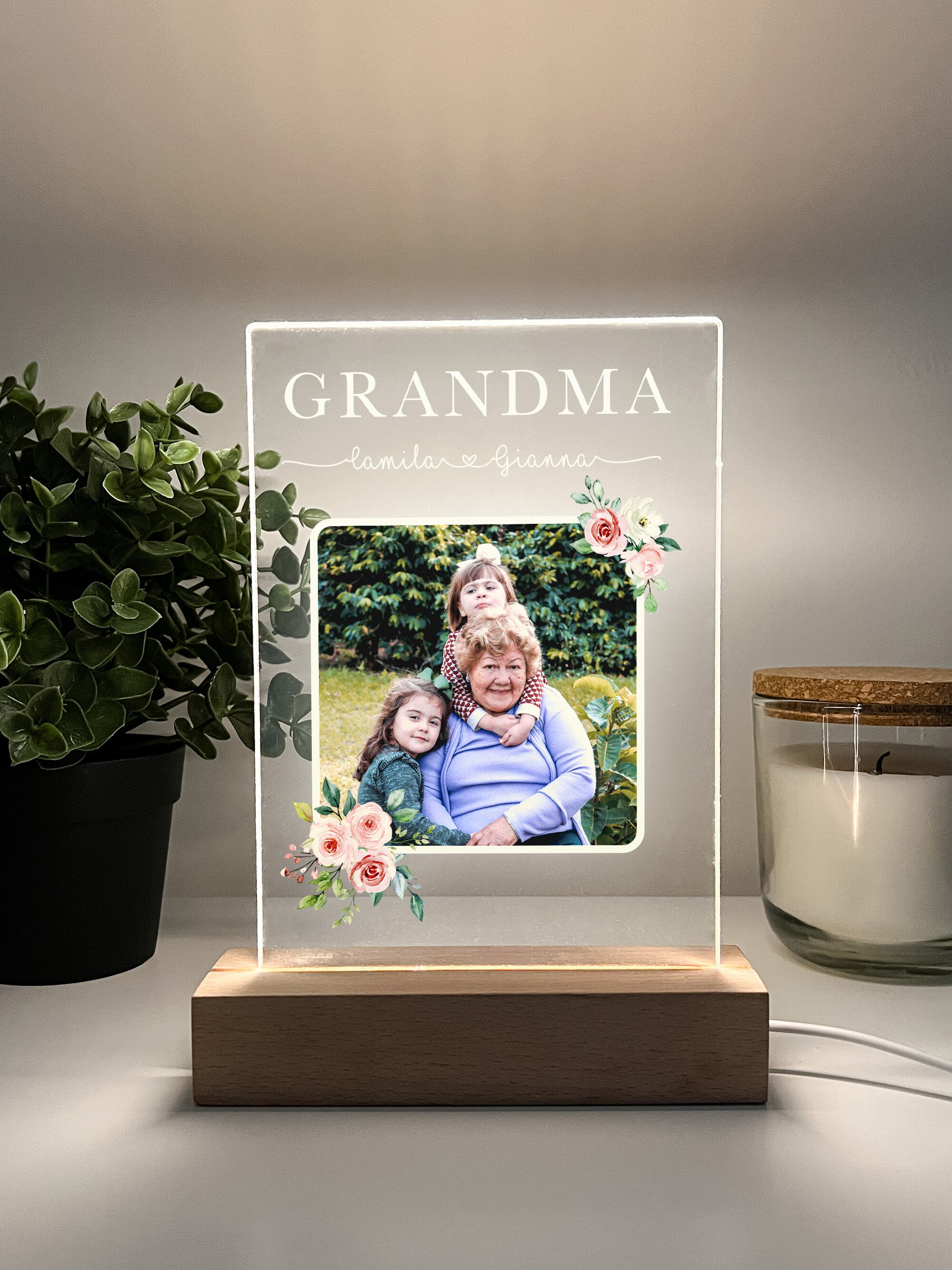 Custom Photo Picture LED Wood Stand Night Light up Table Lamp Best ...