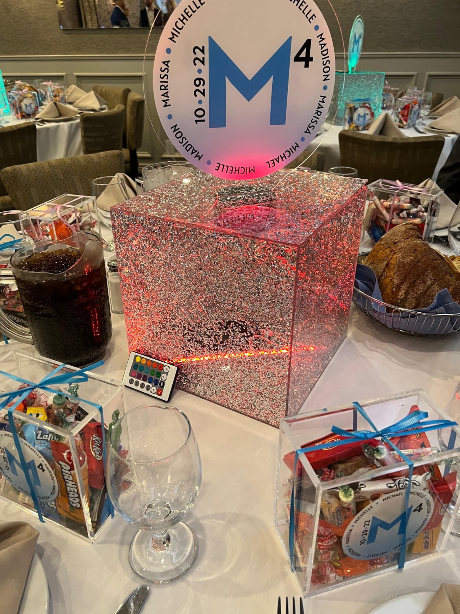 Shimmering Light up Personalized Custom Party Box Table - Etsy