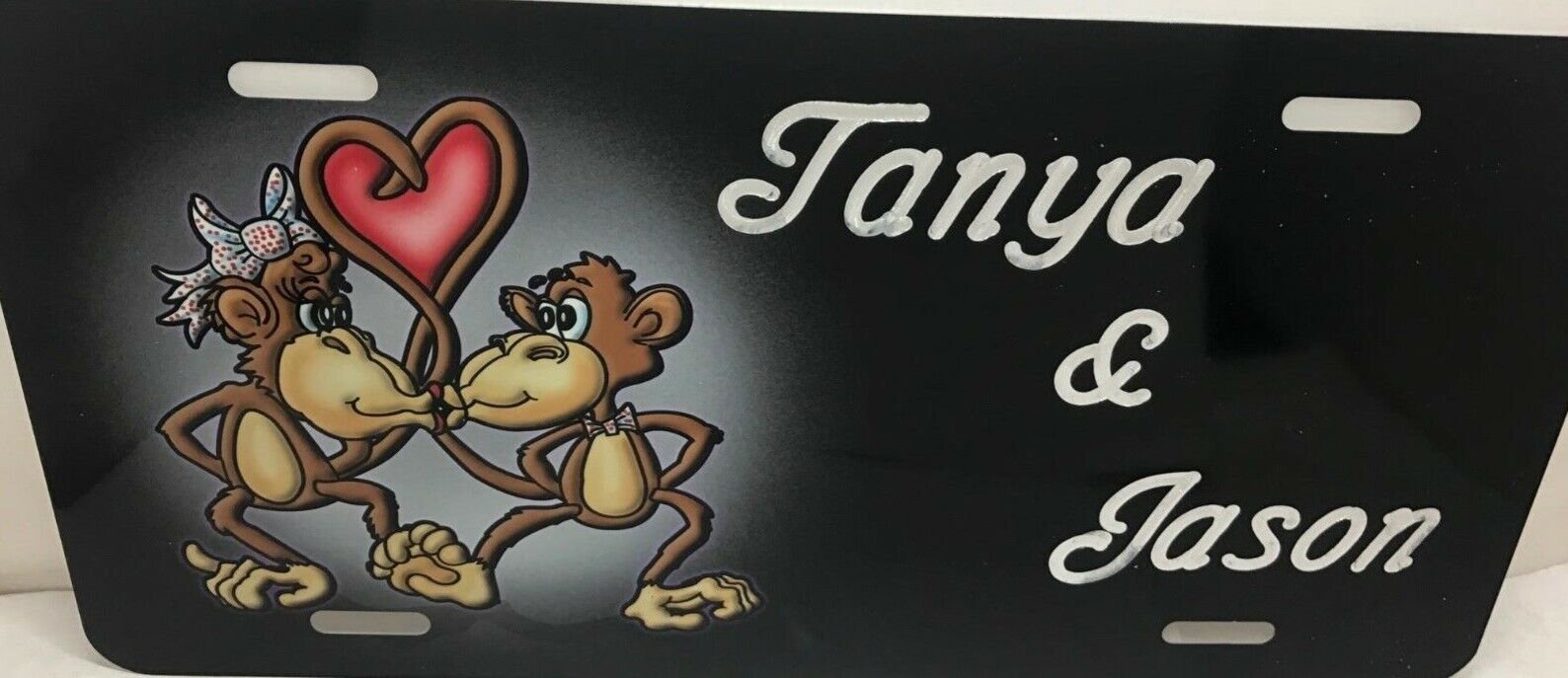 Monkey Couple Kissing Personalized Custom License Vanity Plate | Etsy