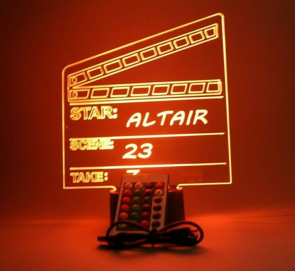Director Film Clapboard Action Scene Clapper Board Movie Custom Name ...