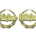 Gold Hoop Bamboo Earrings Name Plate Laser Cut Personalized - Etsy