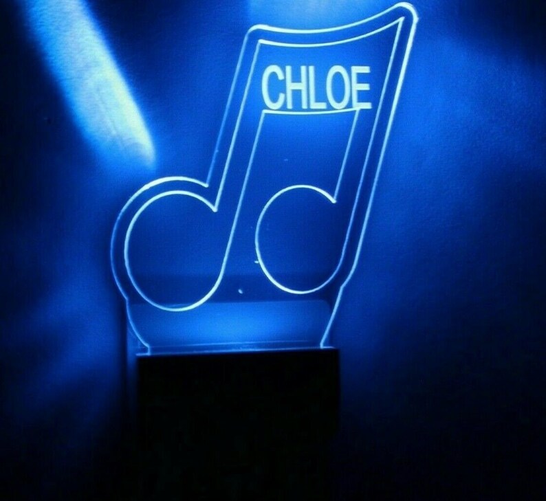 Music Notes Night Light Multi Color Personalized LED Wall - Etsy