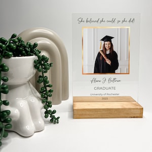 Personalized Wood Desk Stand Custom Graduation Cap Tassel Diploma Grad ...