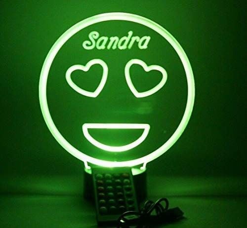 Emoji Emoticon Smiley Face Heart Night Light up Table Desk - Etsy