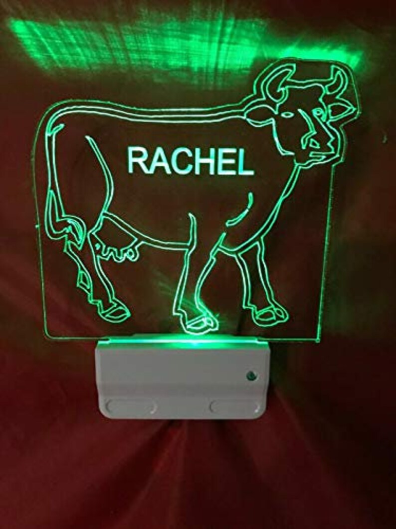 Cow Cattle Farm Night Light Multi Color Personalized LED Wall - Etsy