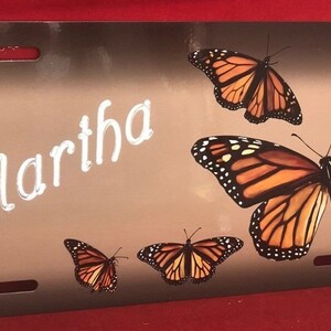 Butterfly Personalized Custom License Vanity Plate Free Engraved Auto ...