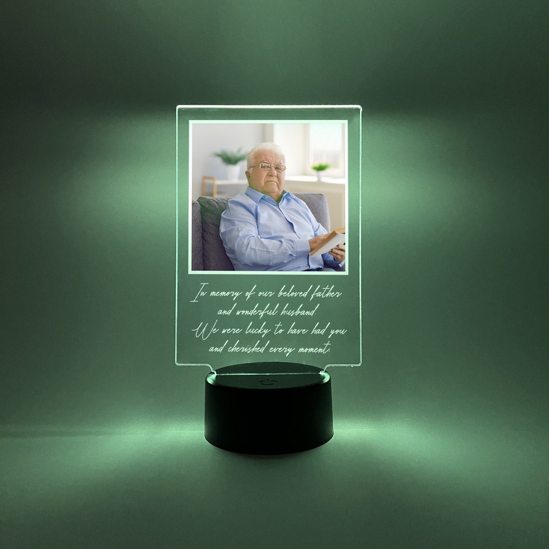 Custom Personalized Photo LED Picture Frame Night Light up Table Lamp ...