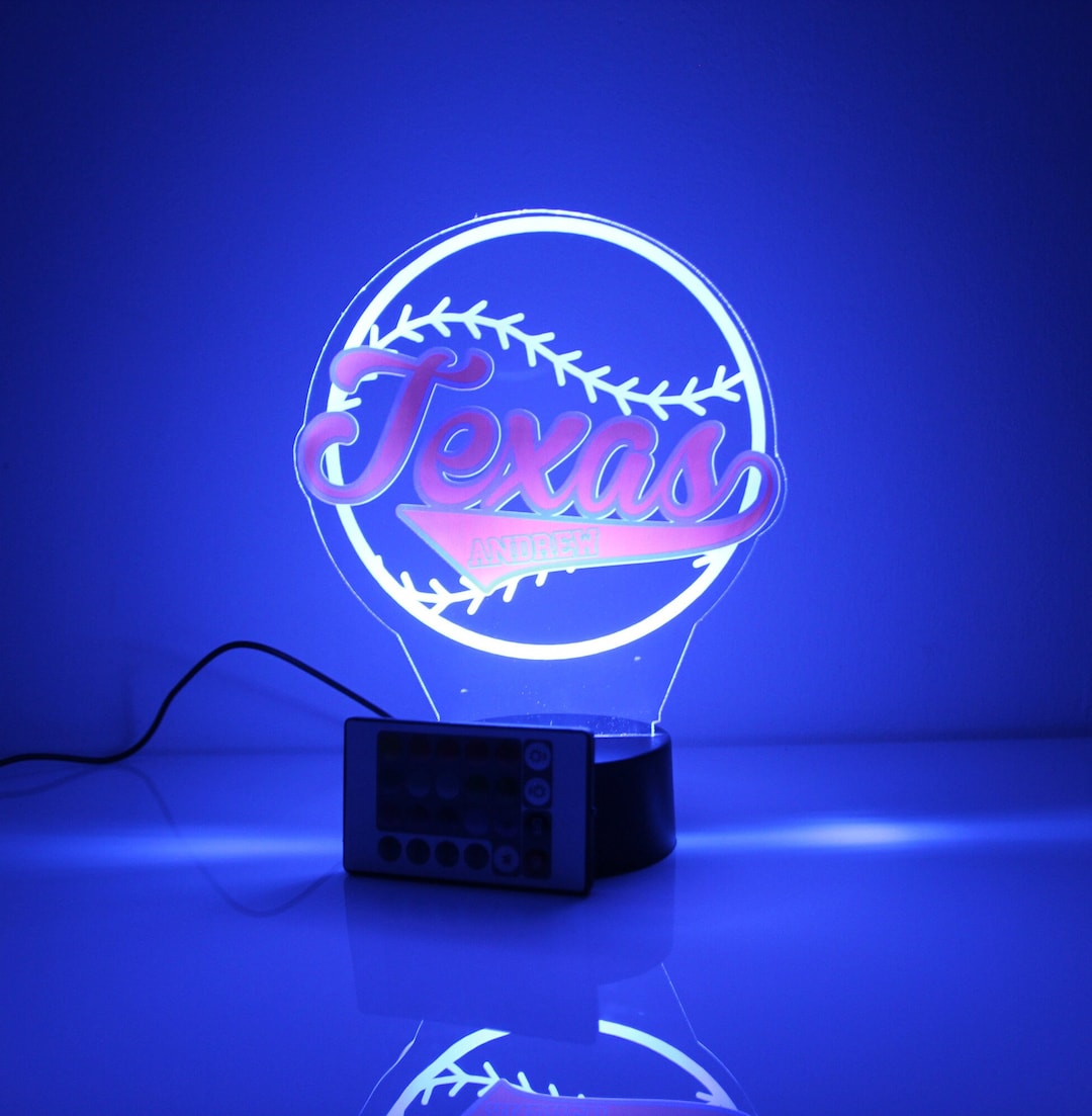 Texas American Baseball Sports Fan, Sports Themed Ball Lamp Night Light ...