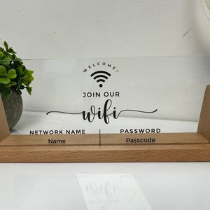 Personalised WIFI Password Sign, Wireless Internet Display, Wifi Sign ...
