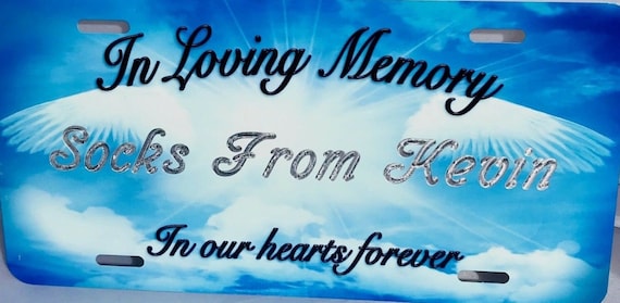 In Loving Memory R.I.P Personalized Custom License Vanity - Etsy