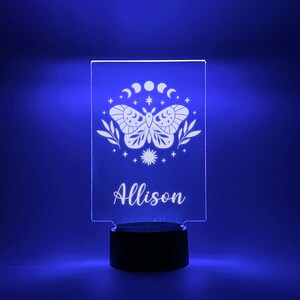 Custom Personalized Picture LED 16 Color Light up Lamp Stand Girls ...