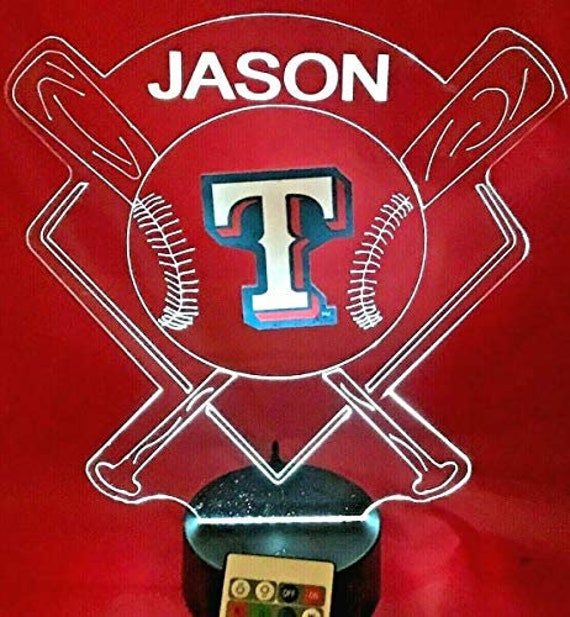 Texas Rangers Night Light up Table Lamp Baseball Stadium | Etsy