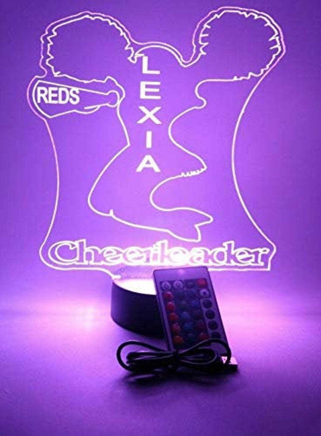 Cheerleader Cheer Cheerleading Cheerer Night Light up Table Desk Lamp ...