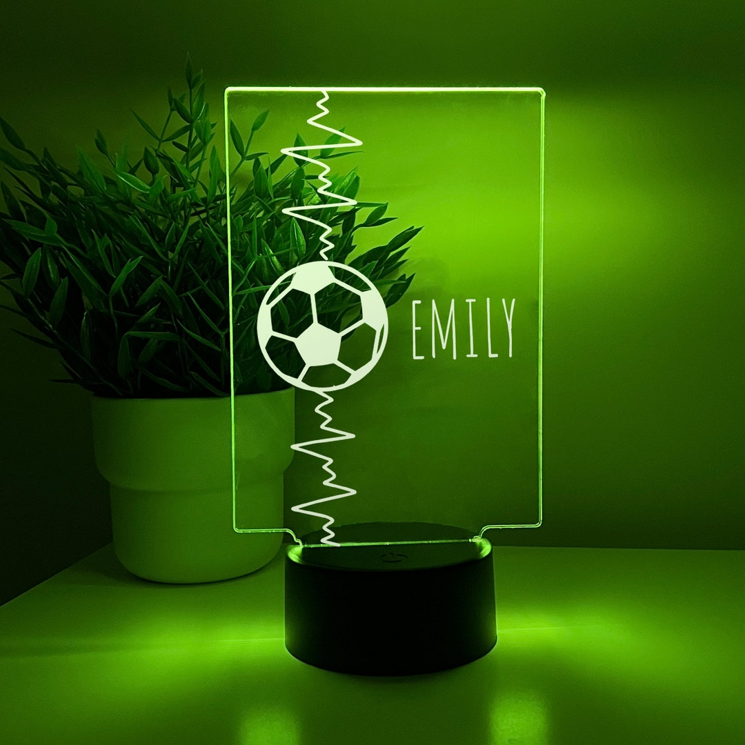 Custom Personalized LED 16 Colors Night Light up Lamp Boys Girls Sports ...