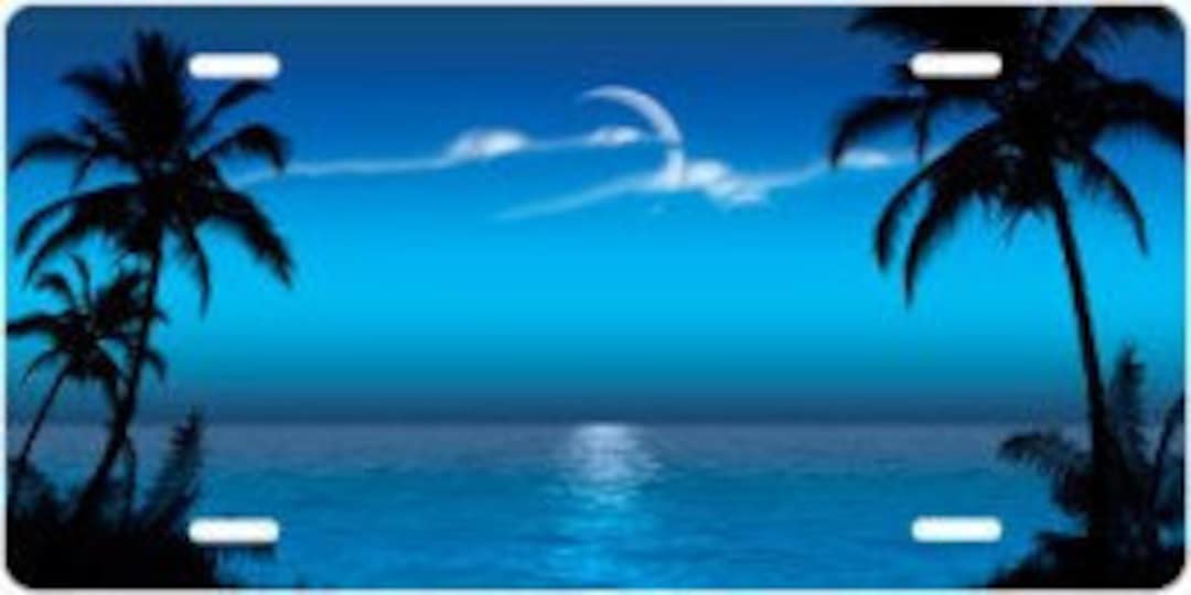 Palm Tree Scenic Personalized Custom License Vanity Plate Free Engraved ...