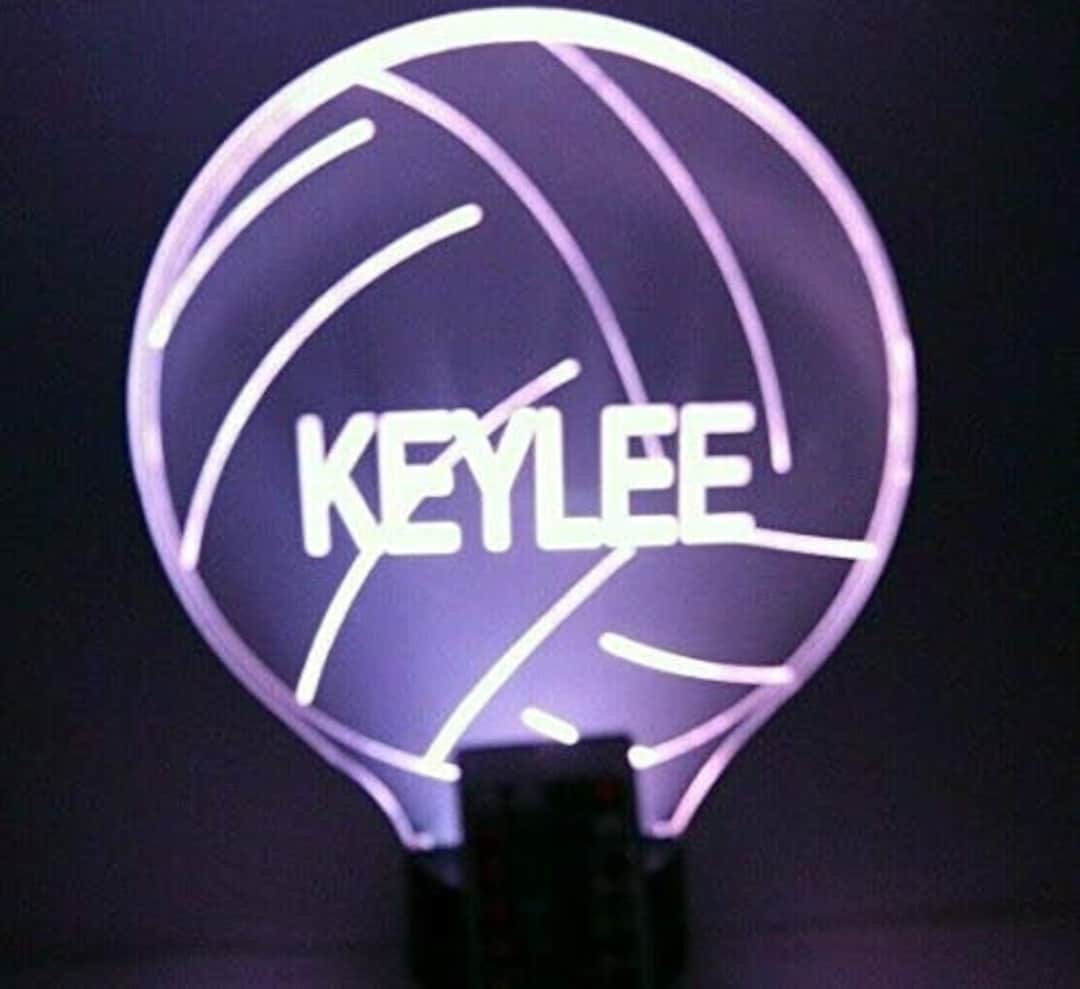 Volleyball Night Light up Table Desk Lamp LED Personalized Free ...