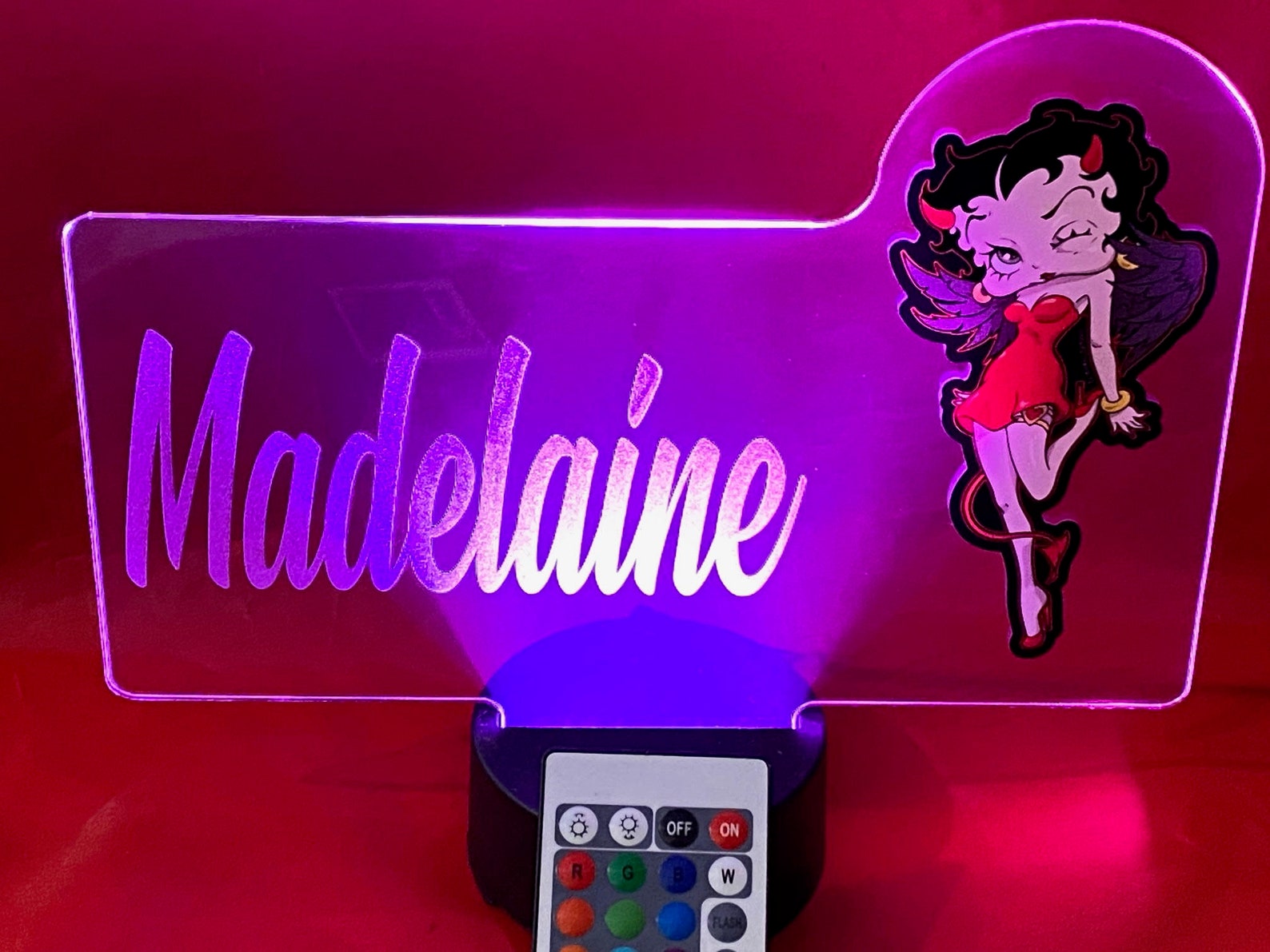 Betty Boop Night Light up Table Desk Lamp LED Personalized - Etsy