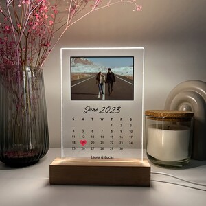 Custom Marriage Gift for Couples, Custom Calendar Night Light, Couples ...