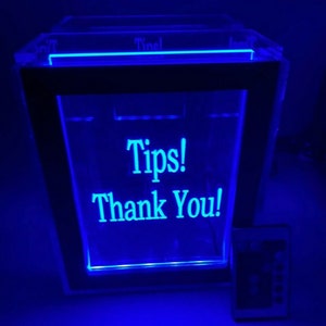Fantastically Unique Thank You Tip Box Raffle Fund Raiser Donation Jar ...