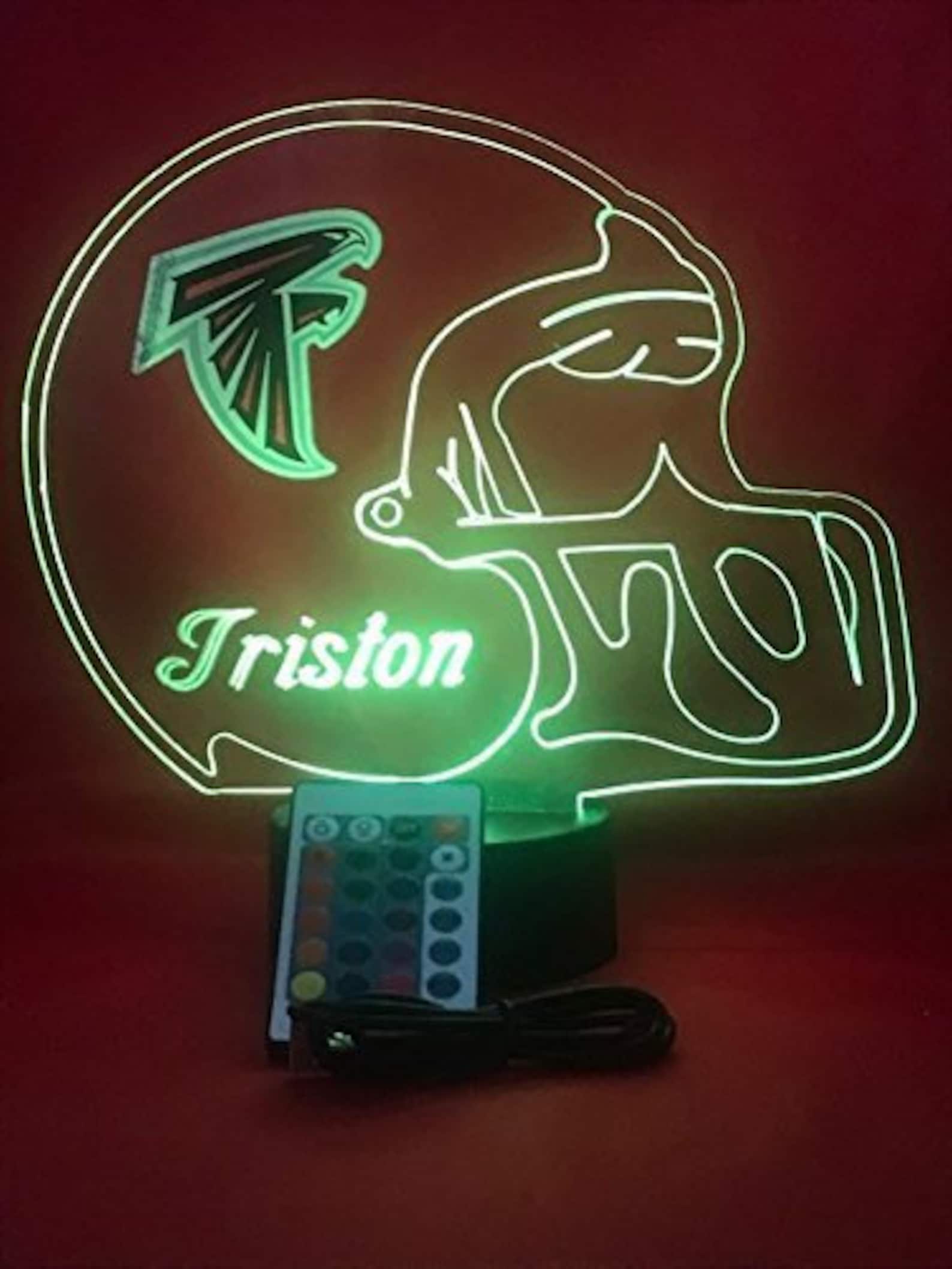 Atlanta Falcons Night Light Up Table Lamp Football Helmet | Etsy