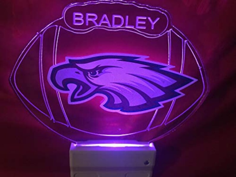 Philadelphia Eagles Sports Football Night Light Multi Color | Etsy