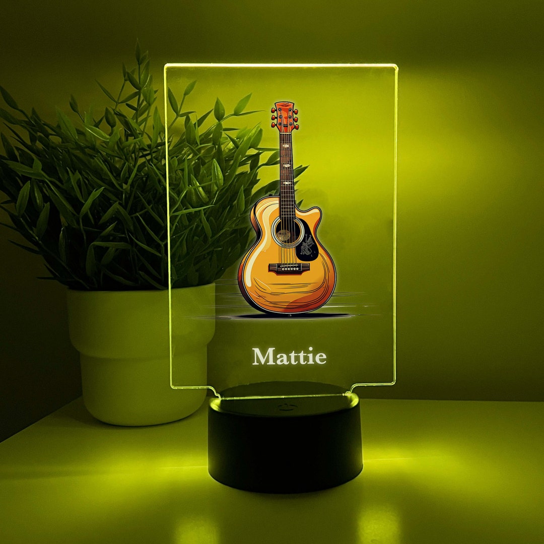 Acoustic Lap Guitars Music Instrument Night Light up Table Desk Lamp ...
