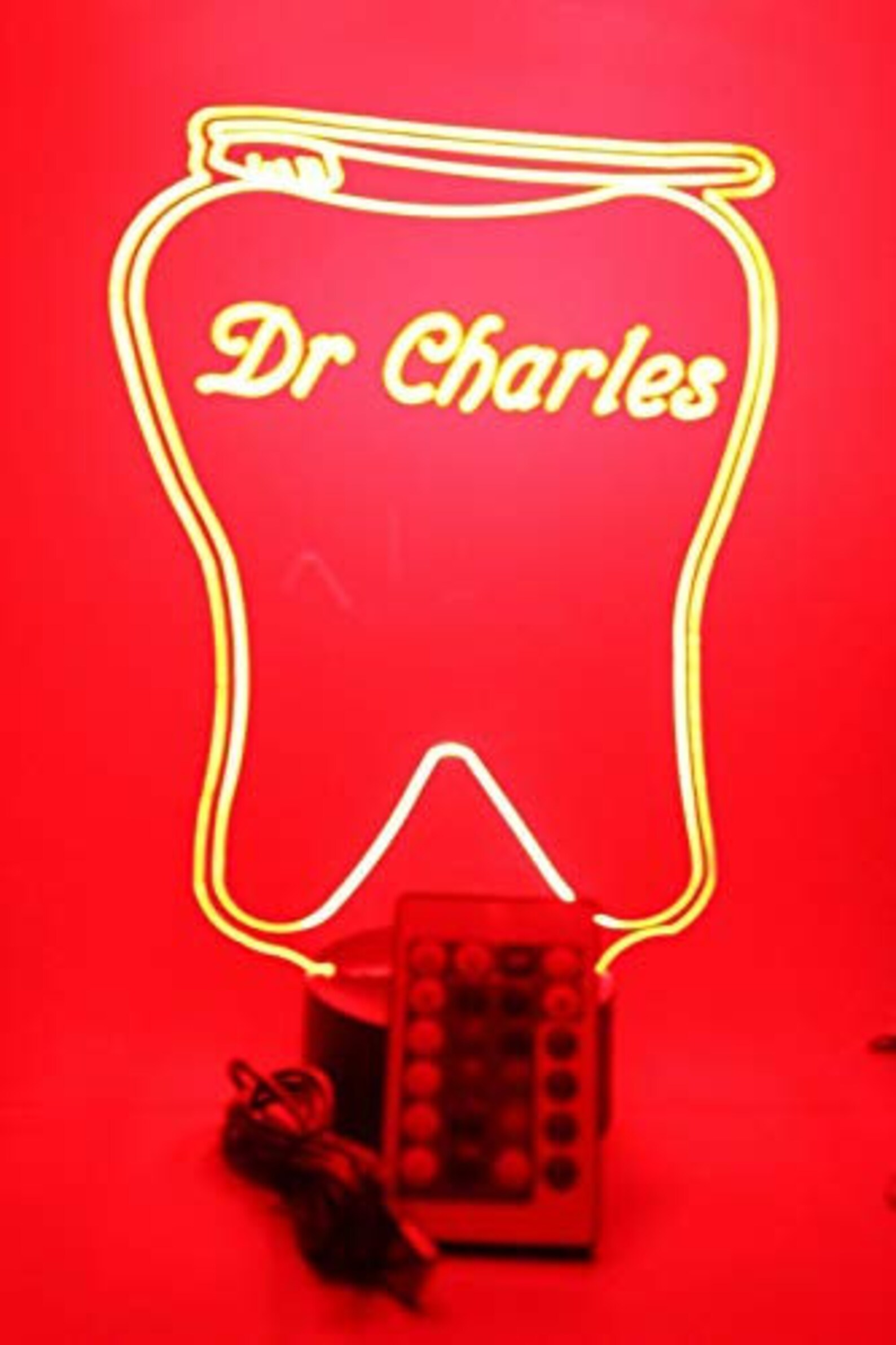 Tooth and Brush Dental Dentist Night Light up Table Desk Lamp LED ...