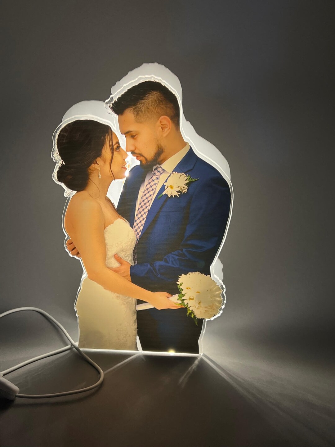 Custom Personalized Photo Picture LED Free Standing Stand Display ...