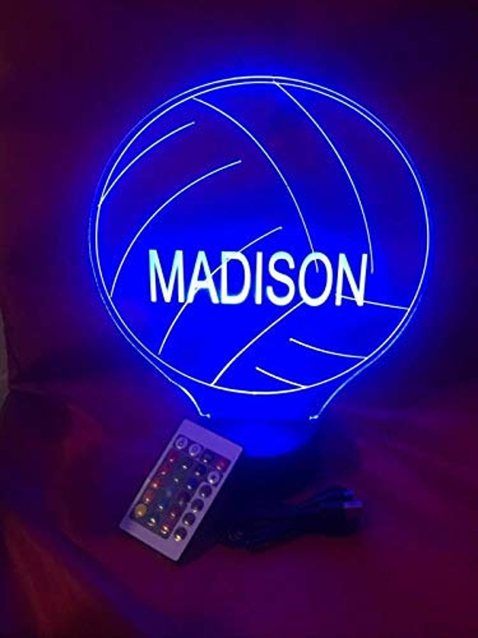 Volleyball Night Light Up Table Desk Lamp LED Personalized | Etsy