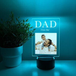 Custom Photo Picture Frame LED Personalized Daddy Father Uncle Grandpa ...