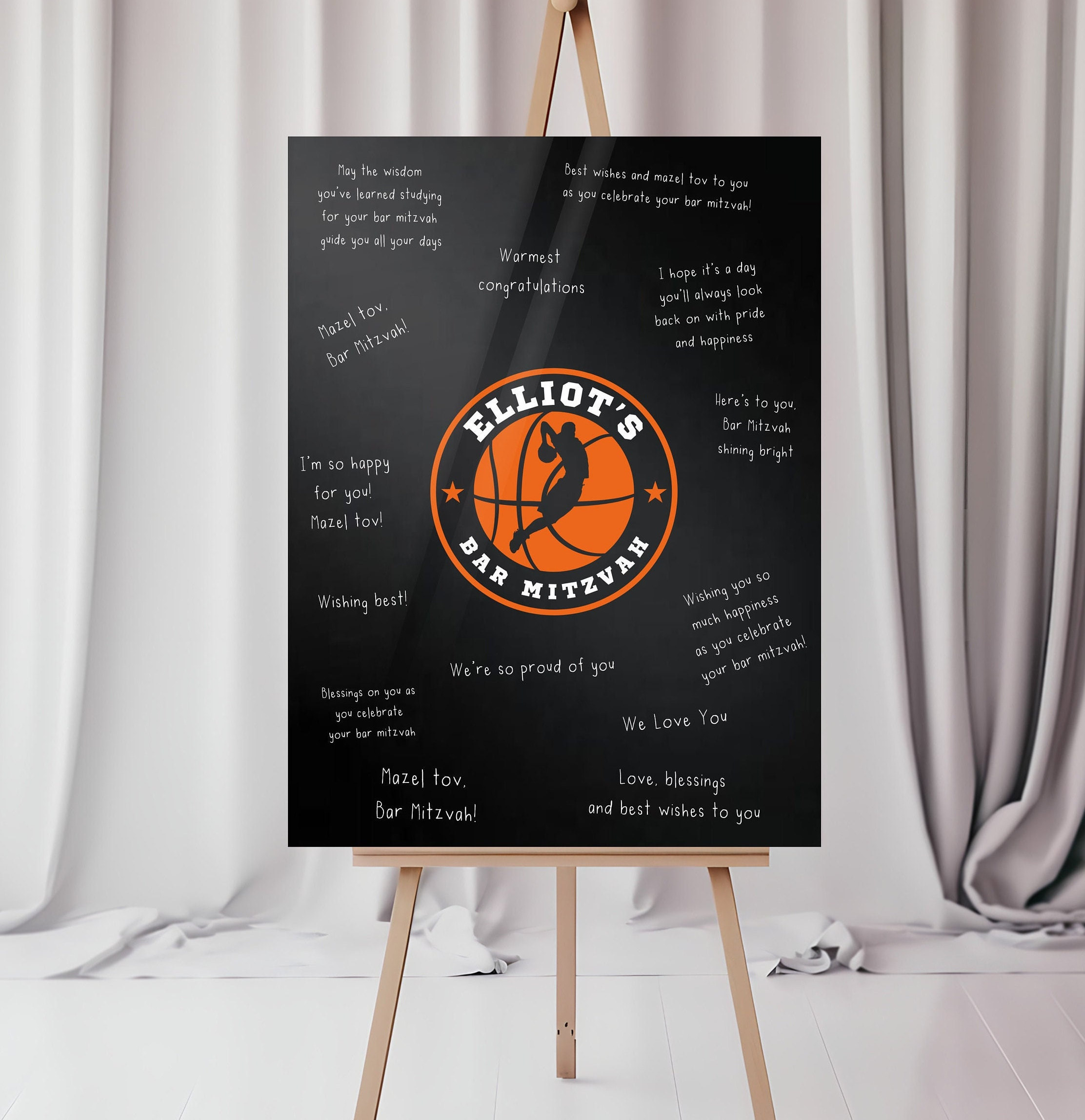 Acrylic Party Signature Sign in Boards With Logo Personalized Custom ...