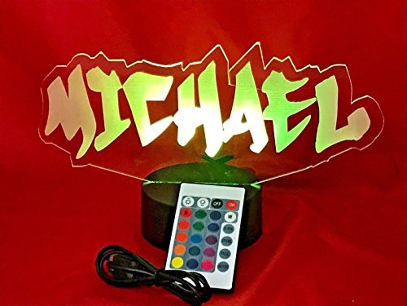 Night Light up Table Lamp LED Personalized Engraved Create Your Own ...