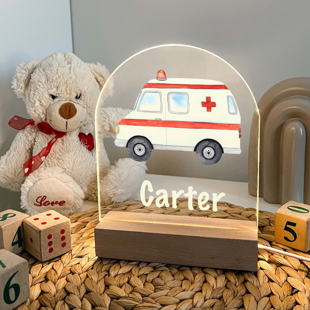 Personalized FREE Custom Ambulance Emergency Services Truck Night Light ...