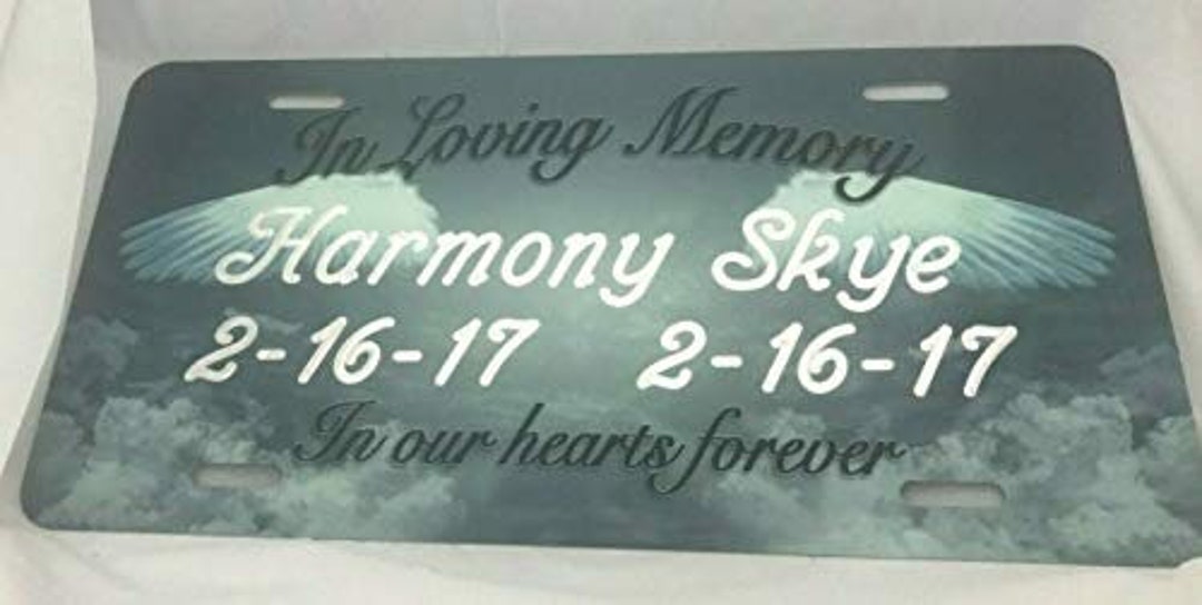 In Loving Memory R.I.P Personalized Custom License Vanity Plate Free ...