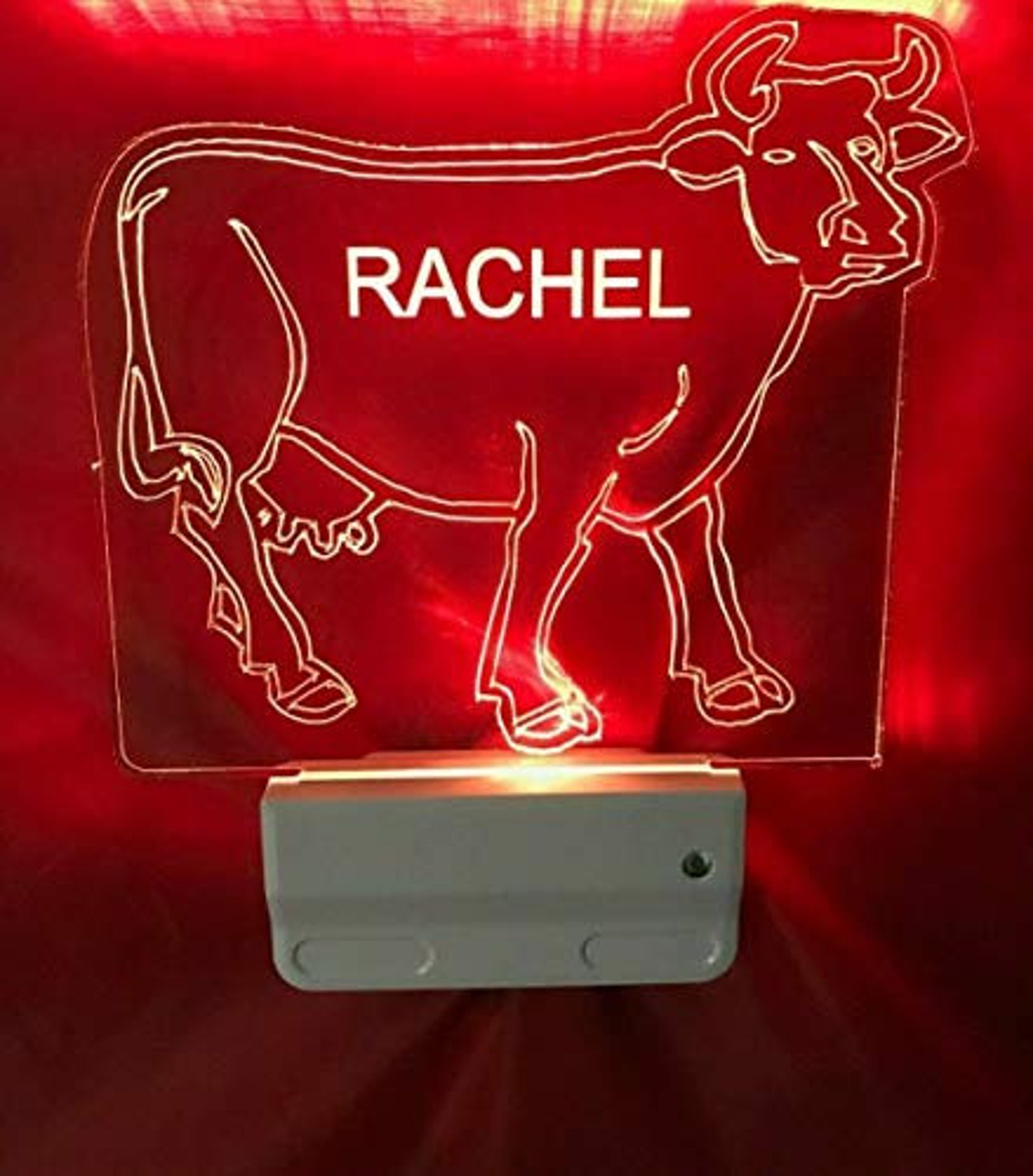 Cow Cattle Farm Night Light Multi Color Personalized LED Wall - Etsy