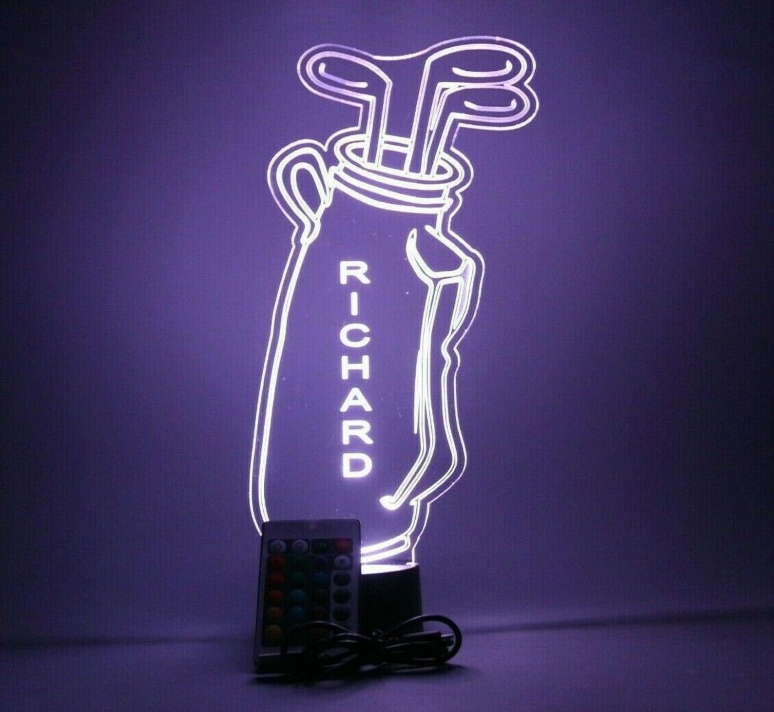 Golf Bag & Clubs Night Light up Table Lamp Golf Club Desk - Etsy