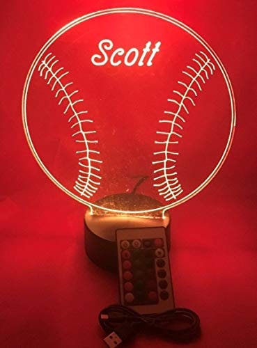 Softball Diamond Ball Sports Night Light up Table Desk Lamp - Etsy