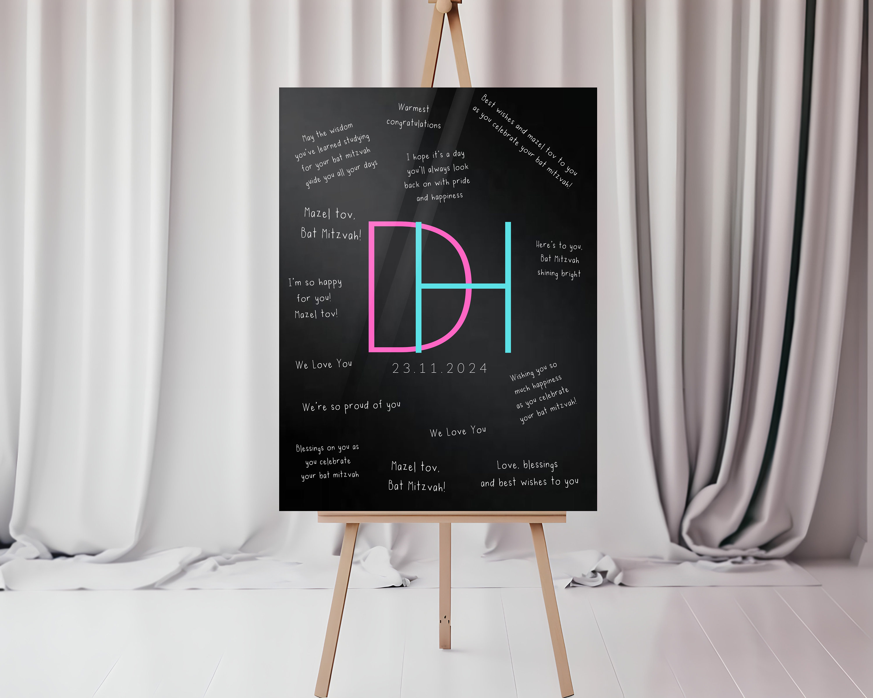 Acrylic Party Signature Sign in Boards With Logo Personalized Custom ...