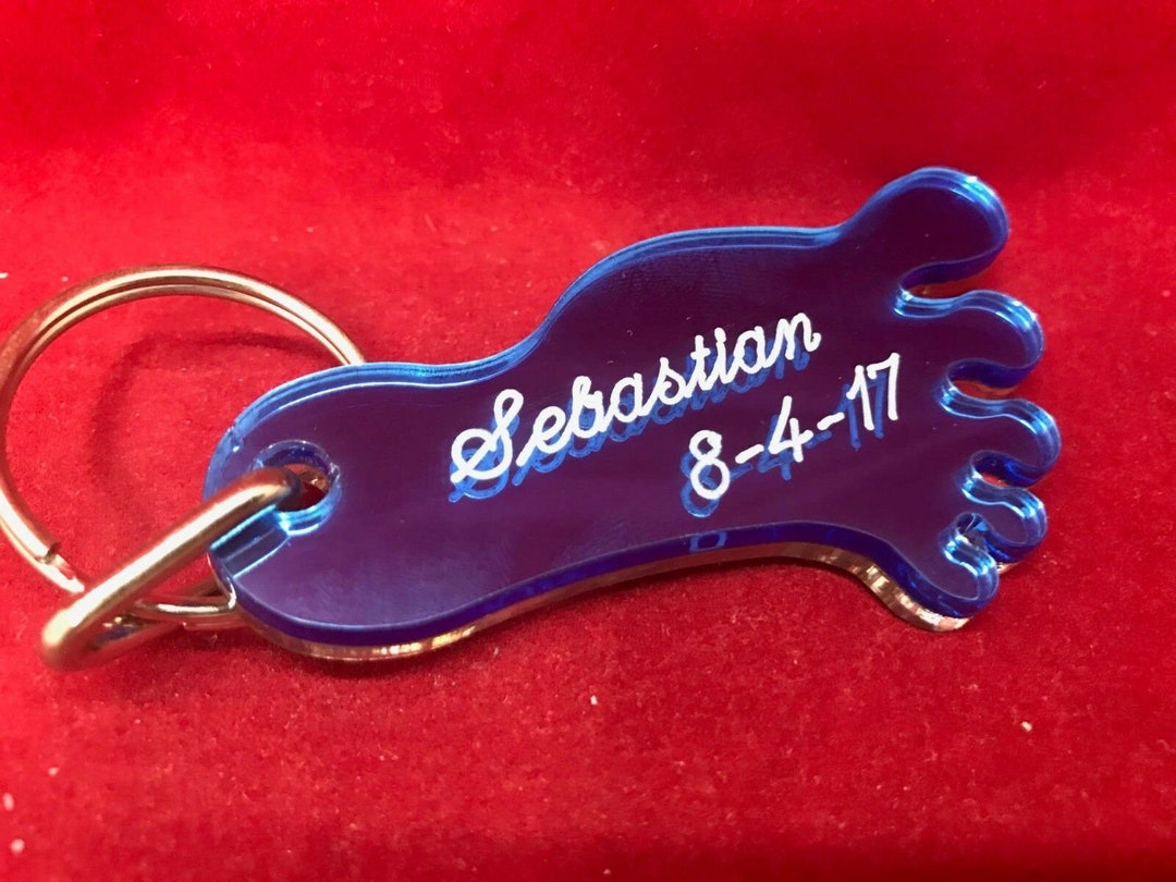 Baby Foot Cute Keychain Personalized Custom Name Free Engraved Key ...