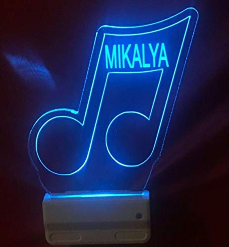 Music Notes Night Light Multi Color Personalized LED Wall | Etsy