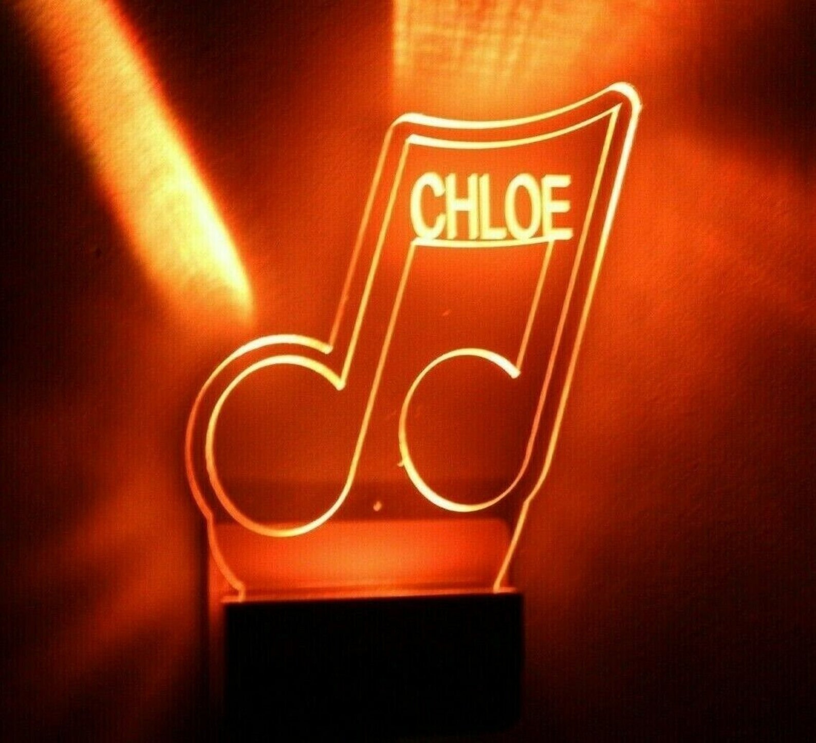 Music Notes Night Light Multi Color Personalized LED Wall - Etsy