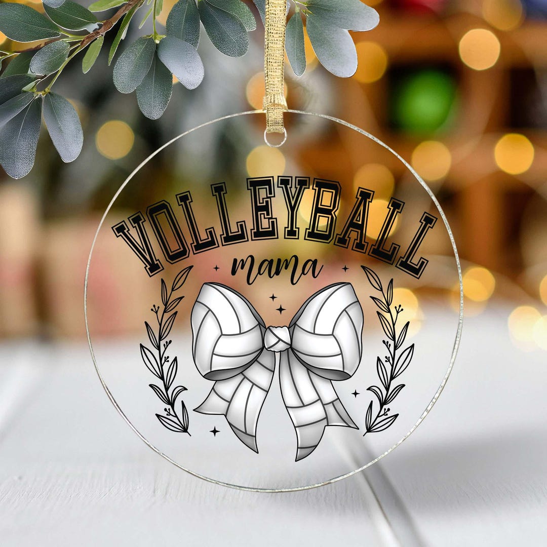 Volleyball Mama Xmas Keepsake Custom 3.5" Acrylic Family Holiday ...